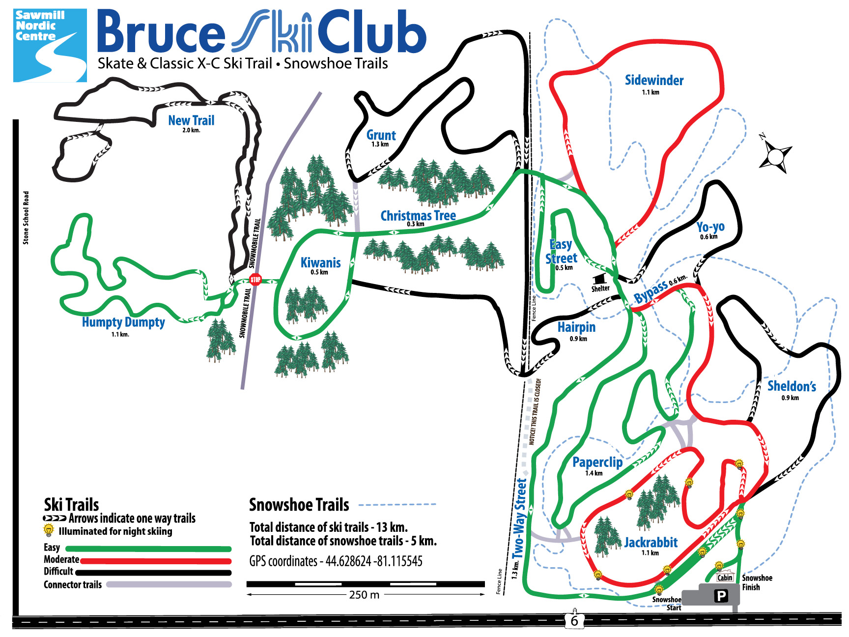 2025 Sawmill Map for Website | Bruce Ski Club